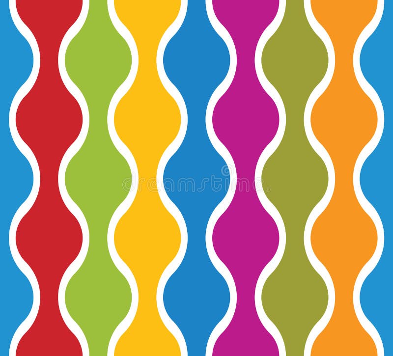 Wavy Lines Seamless Pattern. Stock Vector - Illustration of steps ...