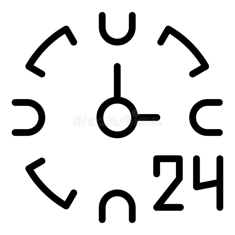 Simplistic 247 Customer Service Icon with Arrows Indicating ...