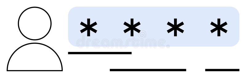 Secure Login and User Authentication Interface Depiction Stock Vector ...