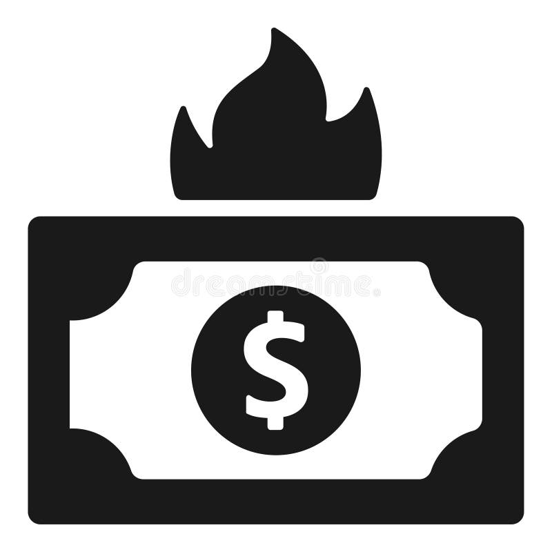 Simplistic Financial Loss Vector Icon Stock Illustration - Illustration ...