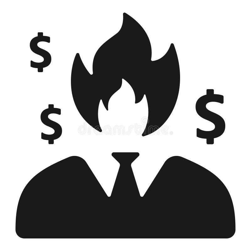 Simplistic Financial Loss Vector Icon Stock Illustration - Illustration ...