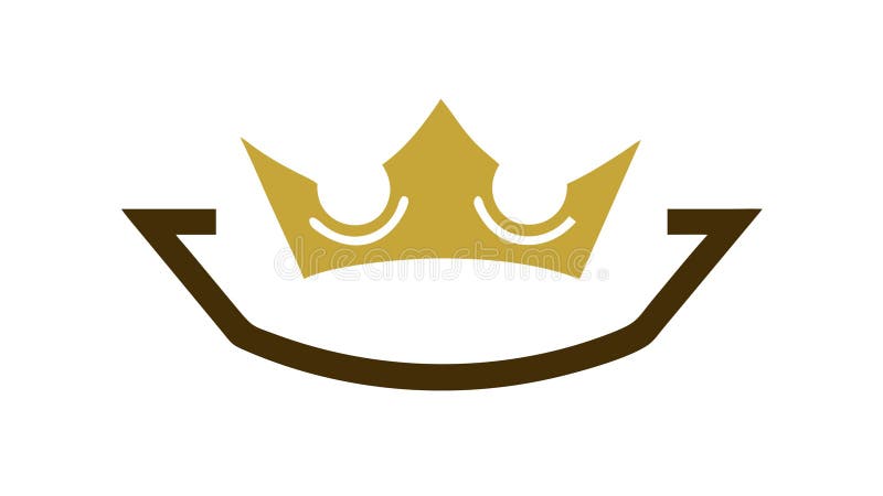 Simplistic Golden Crown Badge, Solid and Authoritative, Vector Design ...
