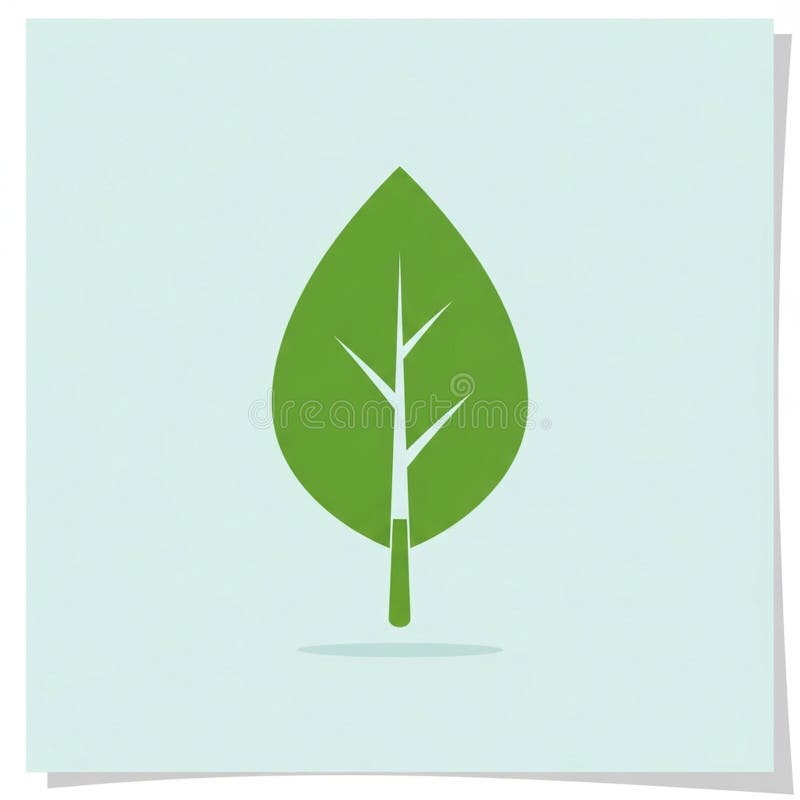 Simplistic Green Leaf Graphic Stock Illustrations – 611 Simplistic ...