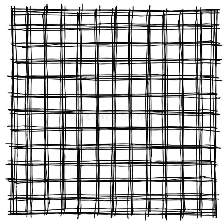 Simplistic Hand Drawn Checkered Pattern, Based on Manually Drawn Rustic ...