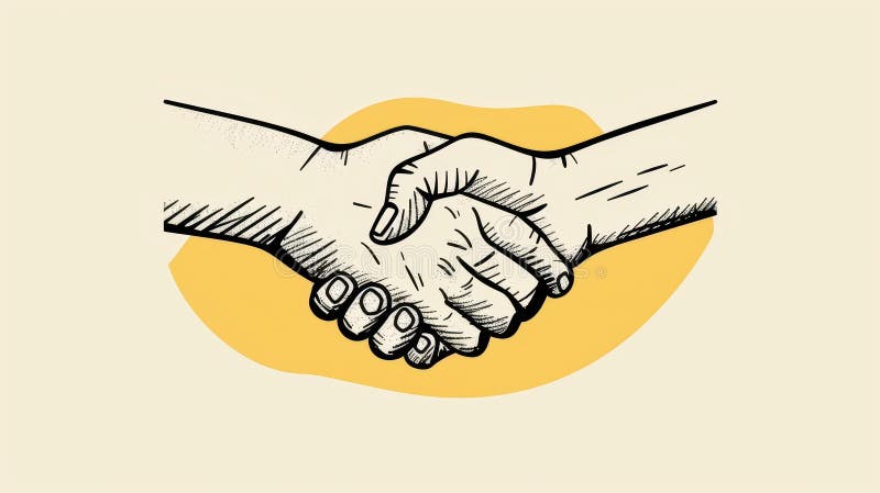 Handshake Minimalist Stock Illustrations – 619 Handshake Minimalist ...