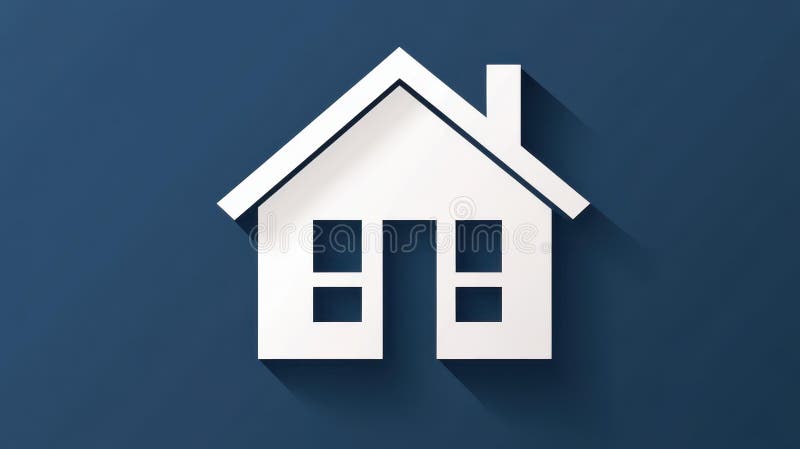 Simplistic House Icon Symbolizing Comfort, Designed in a Clean 2D ...