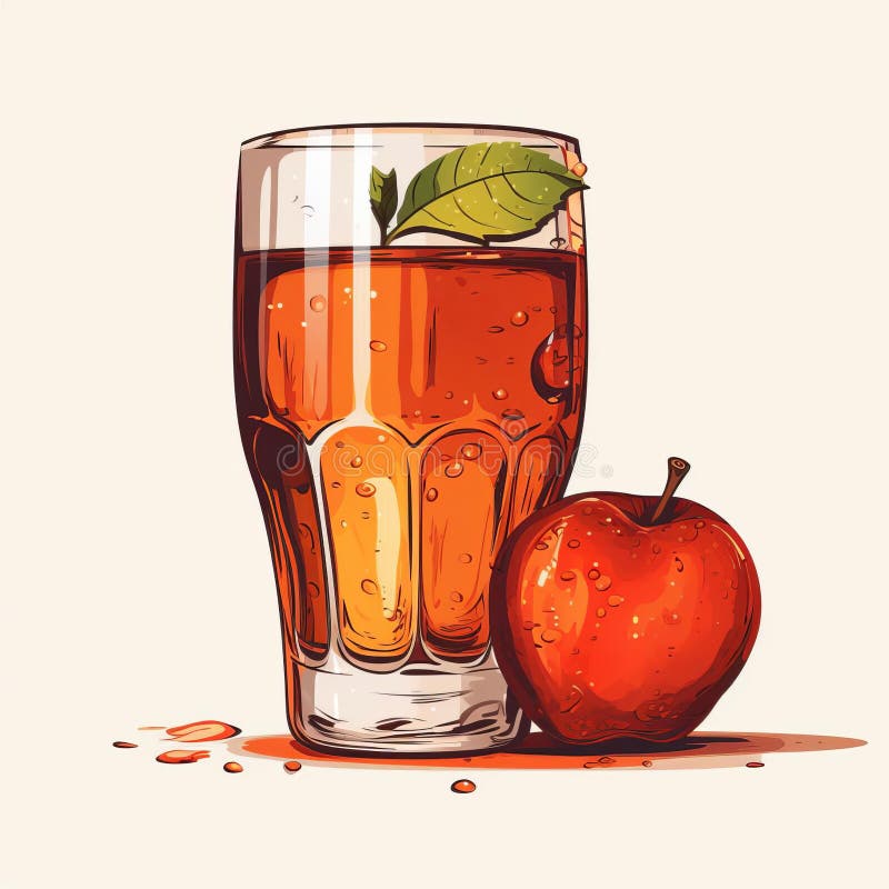 Simplistic Illustration of Cider on White Background for Design ...