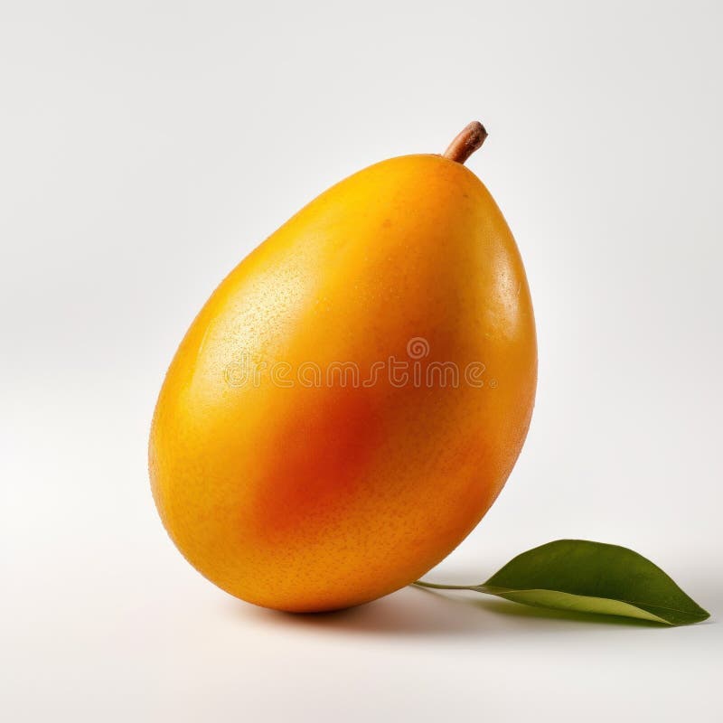 Simplistic Mango on White Background AI Generated Stock Illustration ...
