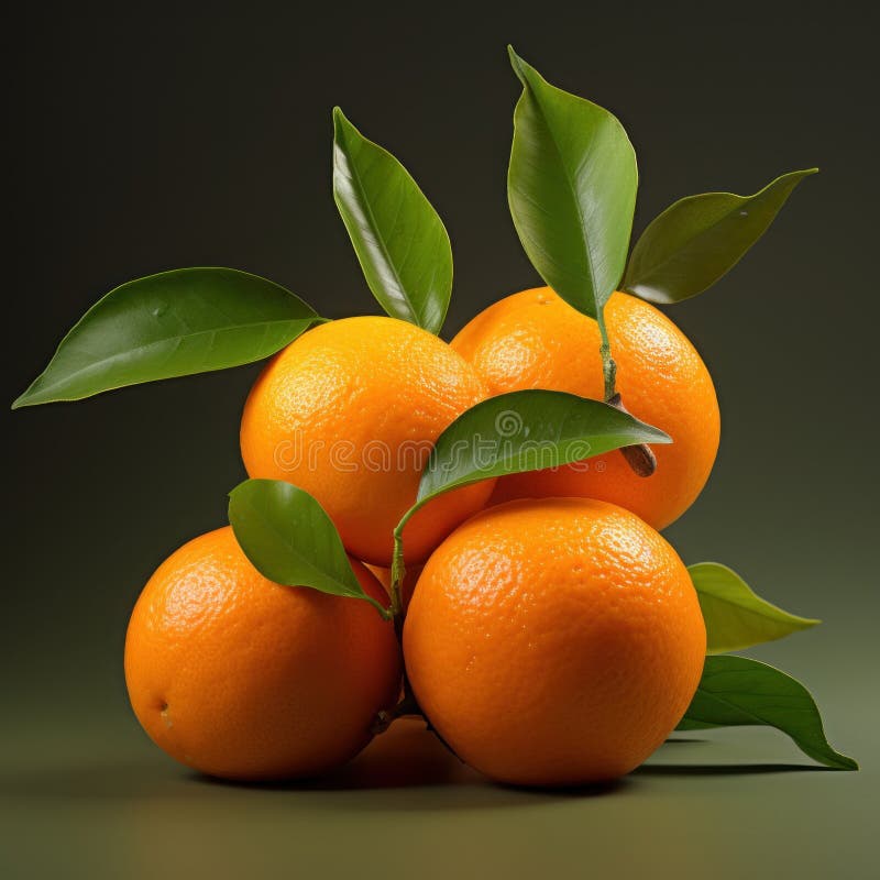 Simplistic Oranges on White Background AI Generated Stock Illustration ...