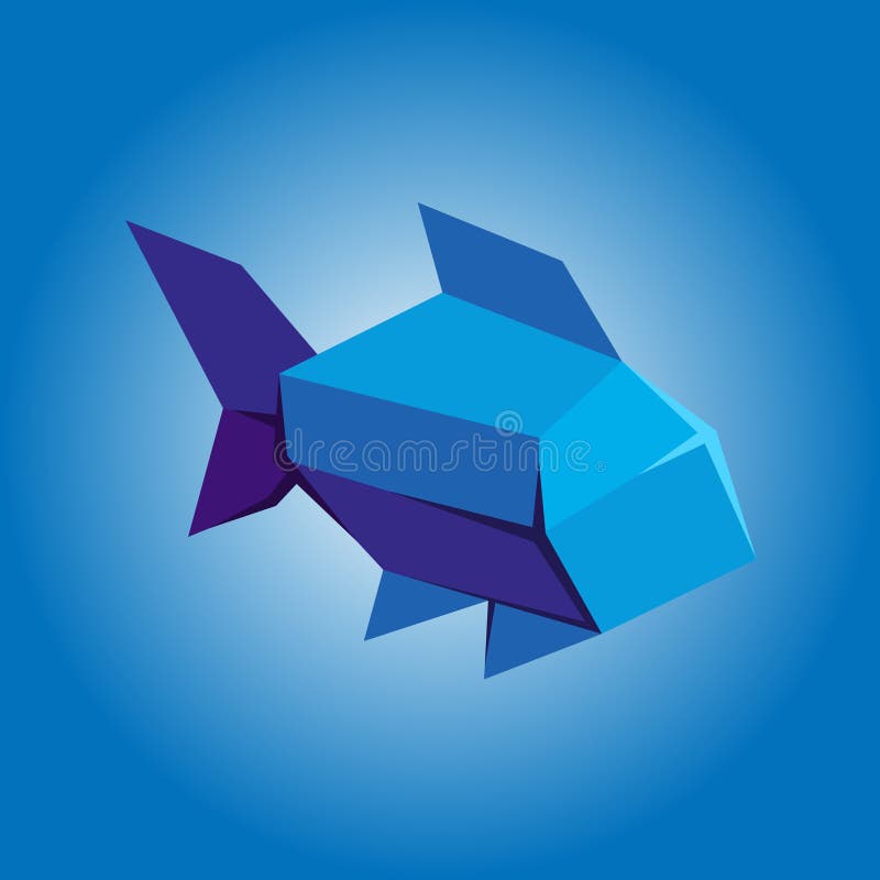 Simplistic origami fish stock illustration. Illustration of fish - 20709762