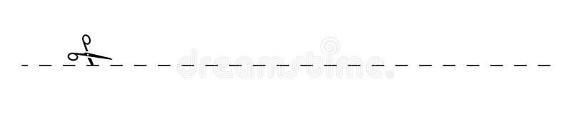 Simplistic Scissor Line Black Color Stock Vector - Illustration of ...