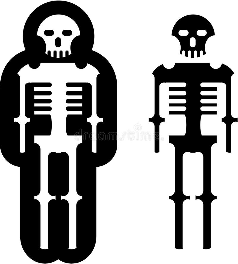 Simplistic Skeleton Icon Vector Eps Stock Vector - Illustration of ...