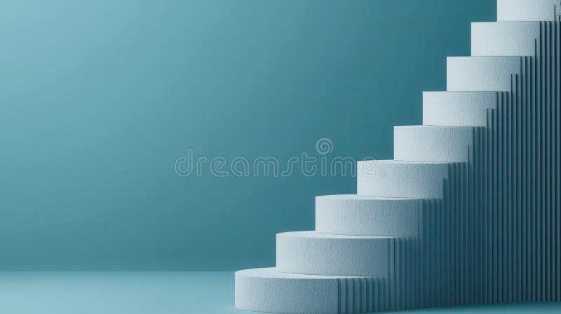 Simplistic Steps Showcasing Strength in Design Stock Image - Image of ...