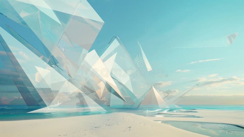 A Simplistic yet Striking Beach Scene Depicted through a Series of ...