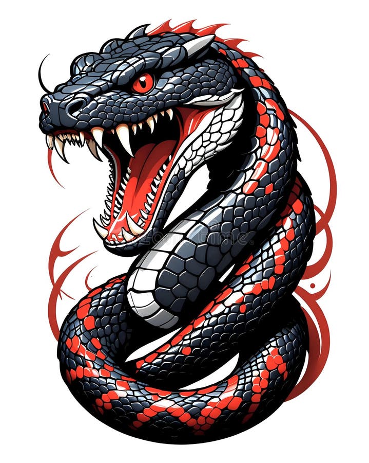 Simplistic Stylized Logo Concept Design of Rattlesnake Stock ...