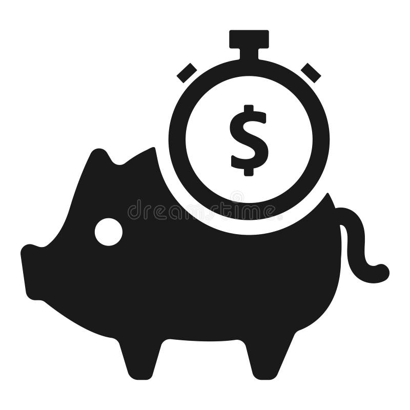 Term Deposit, Time Is Money Concept Flat Vector Illustration, Icon ...