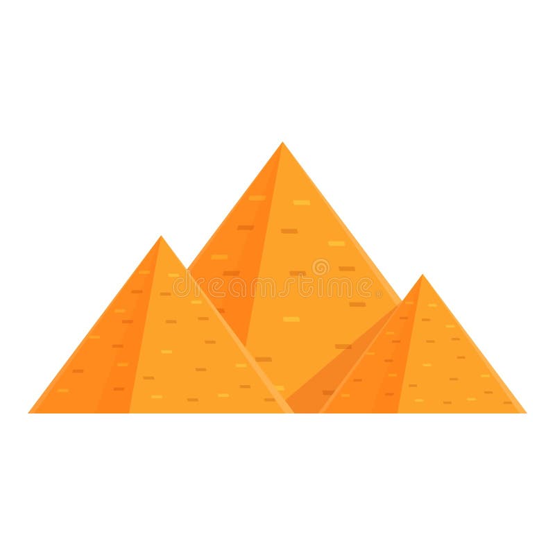 Simplistic Vector Illustration of Orange Pyramids Stock Vector ...