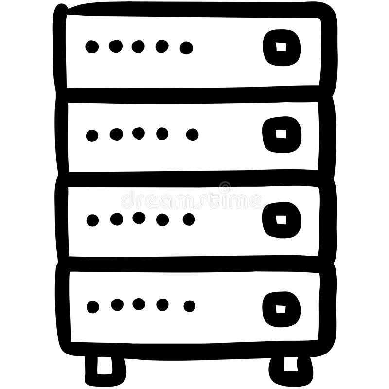 Simplistic Vector Illustration of Stackable Server Rack for Data Center ...