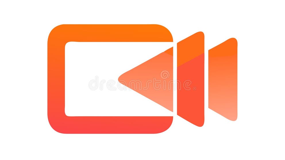 Simplistic Video Camera Icon with Play Button Flat Style, Vector Design Generative AI Stock ...