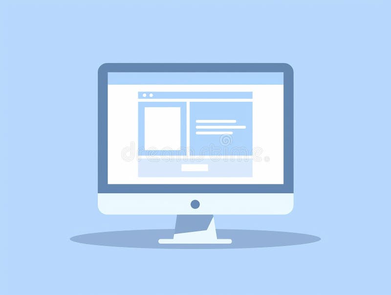 Simplistic Website Interface Design Stock Image - Image of mockup ...