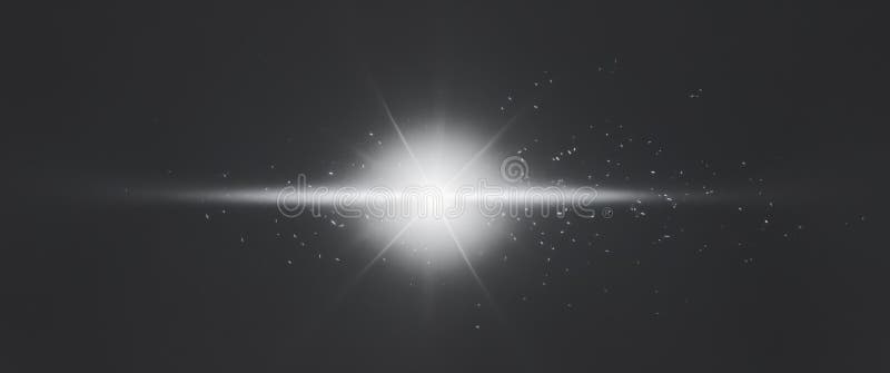 Simplistic White Lens Flare Effect with a Central Light Source and ...