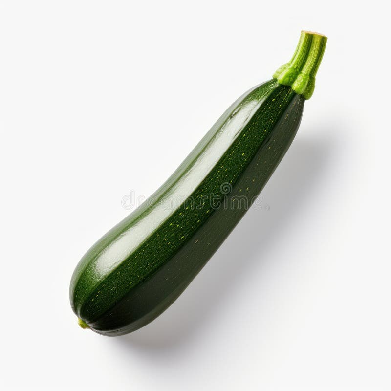 Simplistic Zucchini on White Background AI Generated Stock Illustration ...
