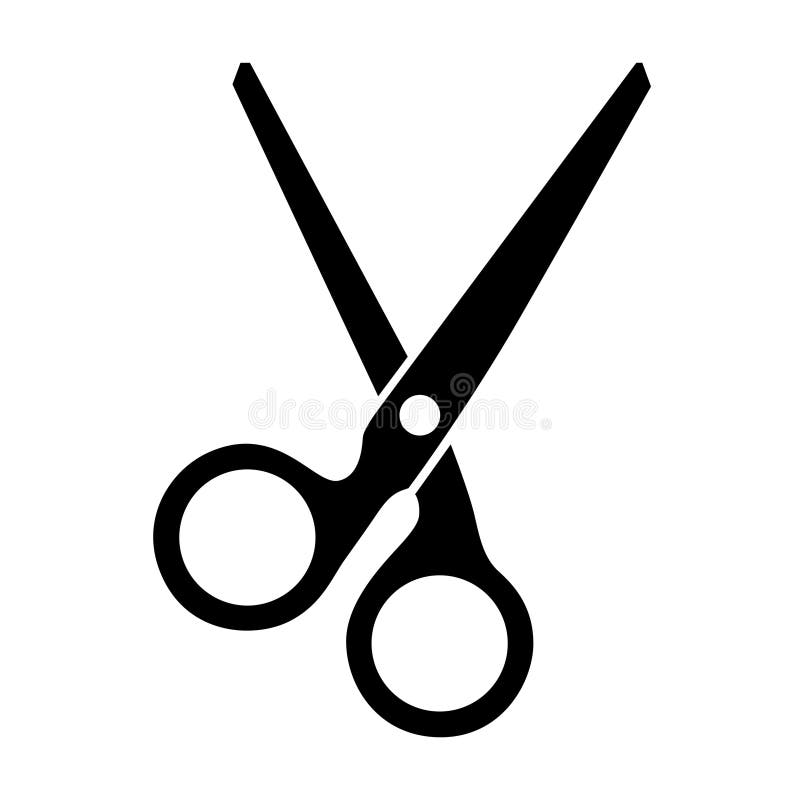 Simply Black Scissors Icon. Vector Illustration Stock Vector ...