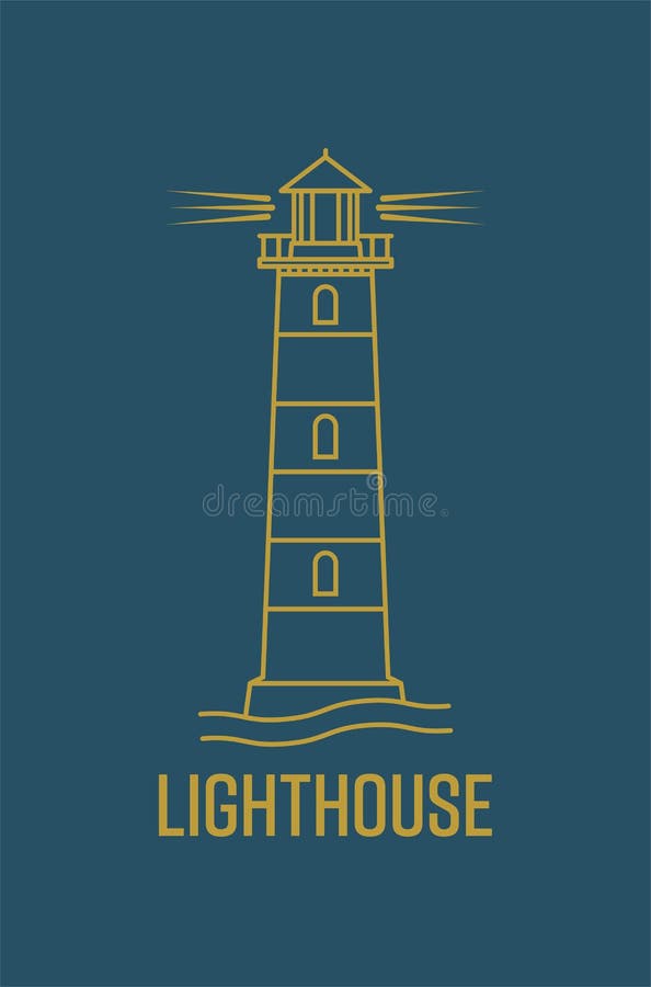 Simply but Elegant Lighthouse Icon or Symbol Stock Vector ...