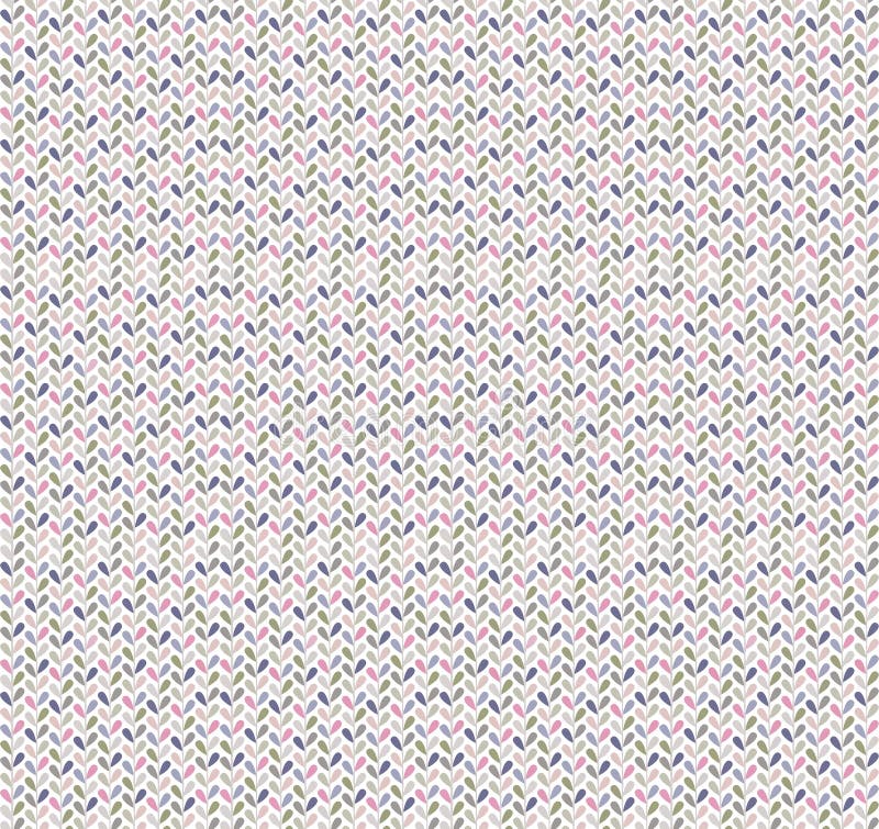 Simply and Fancy Small Leaves Vector Seamless Pattern with Chevron Look ...