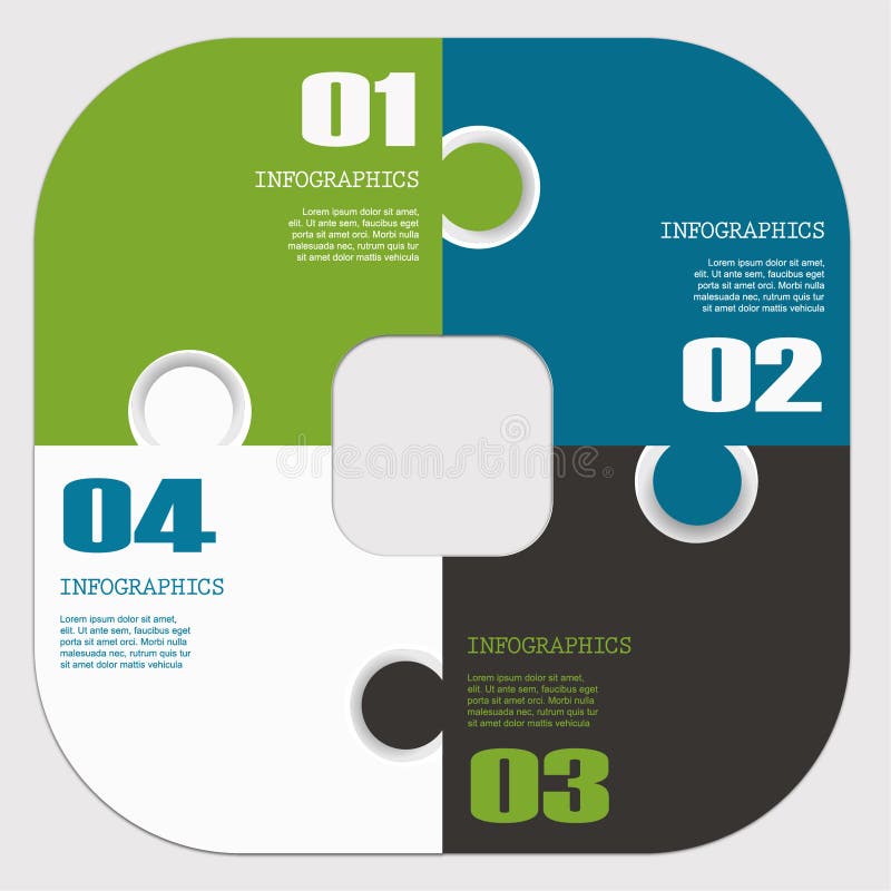 Simply Infographic Step by Step Template Stock Vector - Illustration of ...