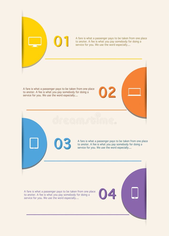 Vector Paper Progress Steps for Tutoria Stock Vector - Illustration of ...