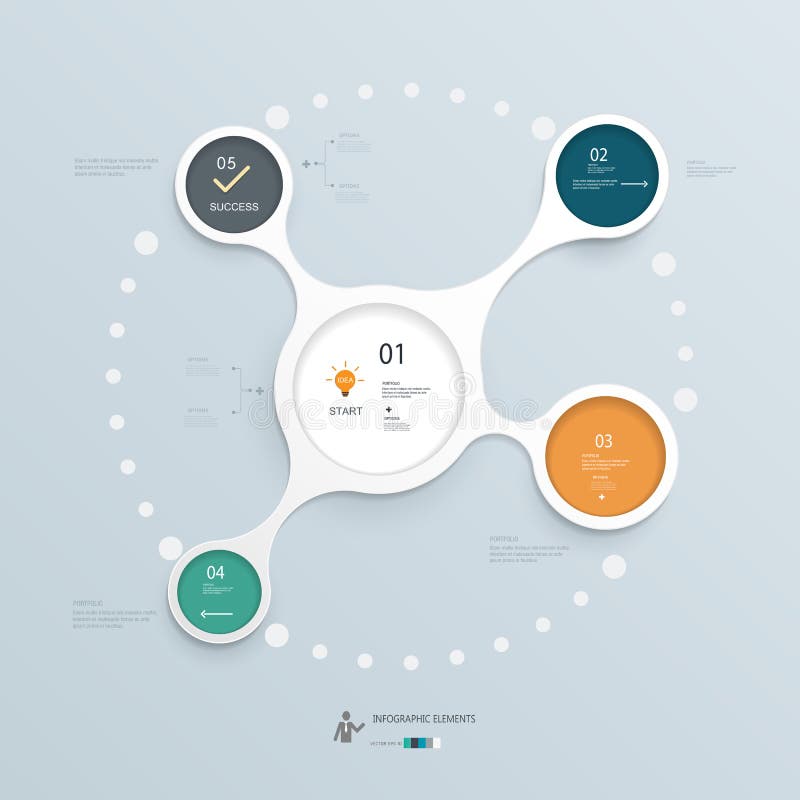 Simply Infographic Step by Step Template Stock Vector - Illustration of ...