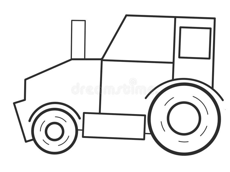 Tractor, Coloring Pages, Geometric Figures, Learning Sheets for ...