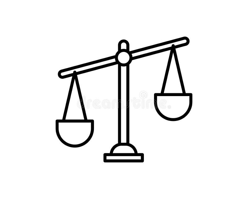 Symbol for the Scales of the Logo of Comparison of Two Opposites, Icon ...