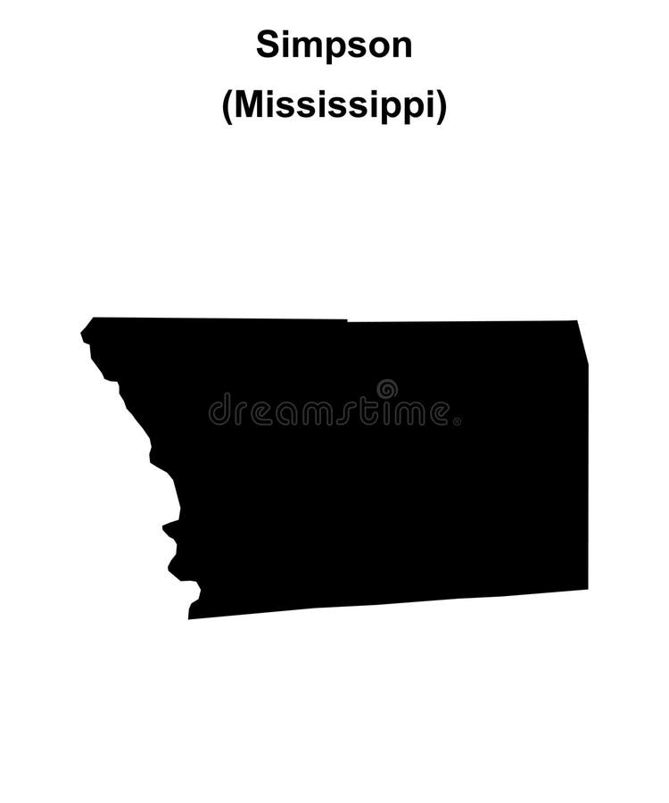 Simpson outline map stock illustration. Illustration of shape - 357457851