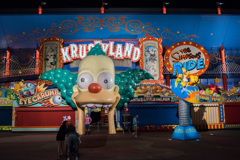 `the Simpsons` Ride Sign at Universal Studios Editorial Stock Image ...