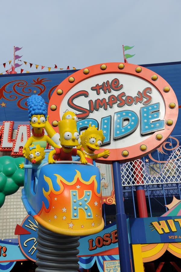 The Simpsons Ride At Universal Studios In Orlando Editorial Stock Image ...