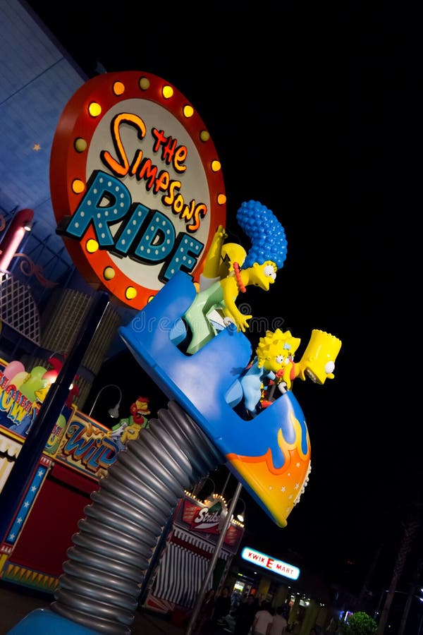 The Simpsons Ride editorial photo. Image of night, universal - 50263856