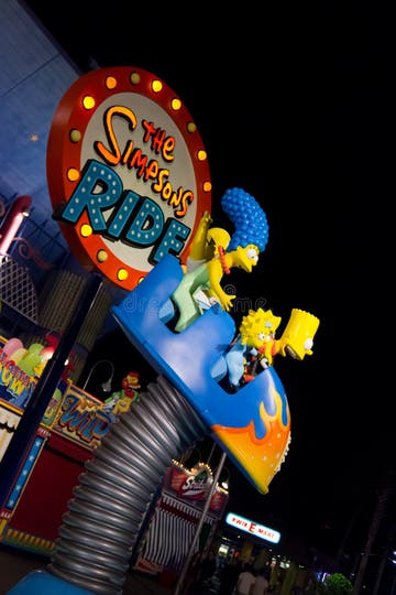 The Simpsons Ride editorial photo. Image of night, universal - 50263856