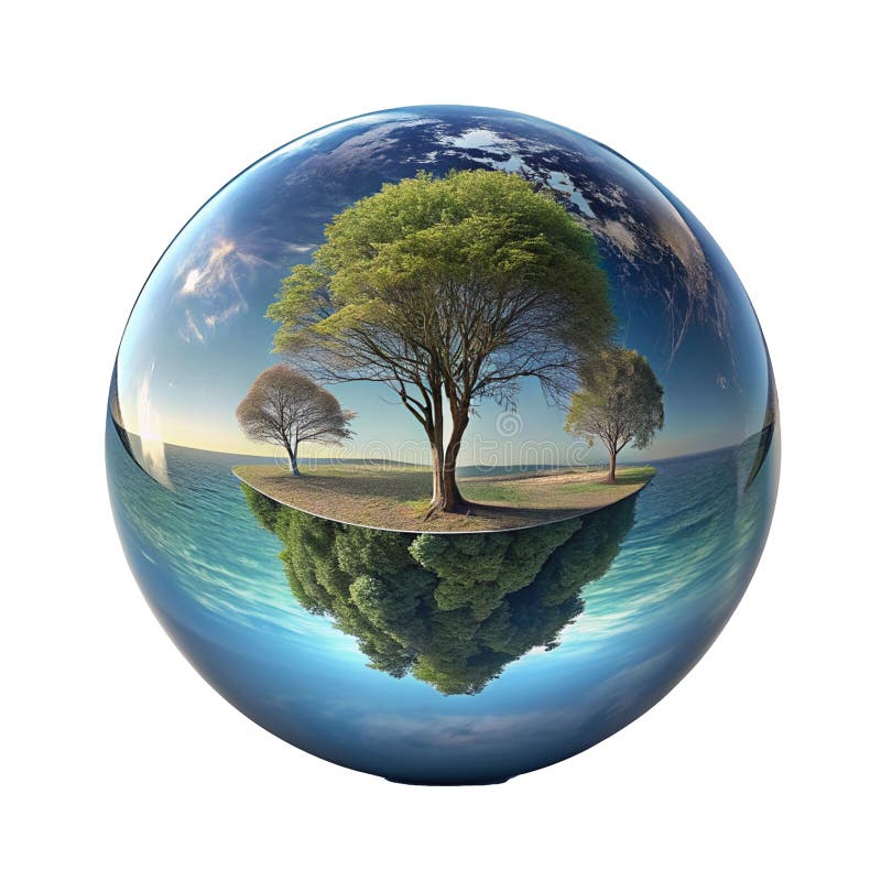 A Simulated Globe that Separates Nature S Differences Stock ...