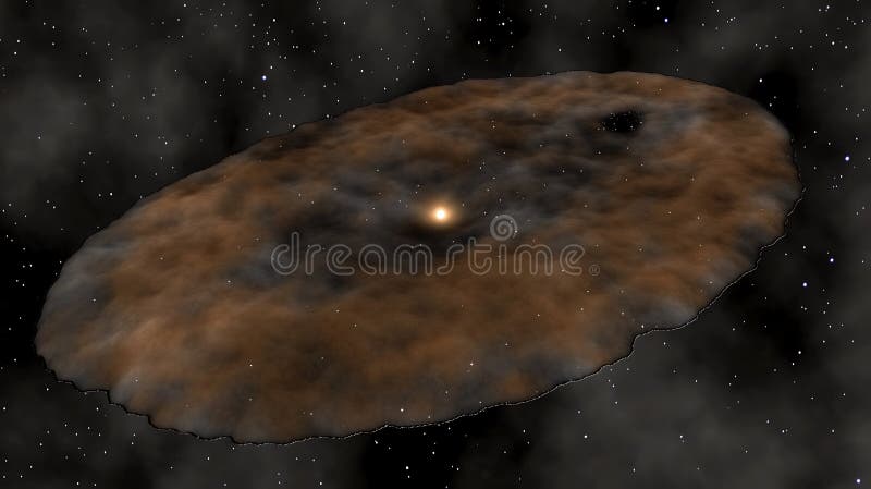A Simulated Image Showing a Planetary Disc in Space Stock Illustration ...