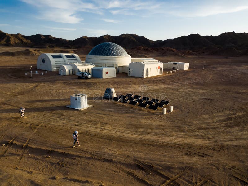 Simulating Mars Base stock illustration. Illustration of wilderness ...