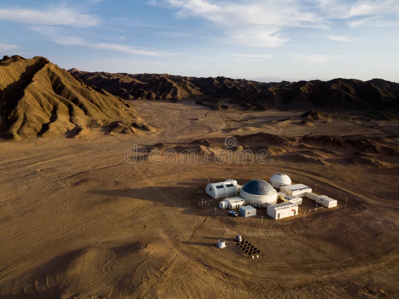 Simulating Mars Base stock photo. Image of space, overlooking - 255350572