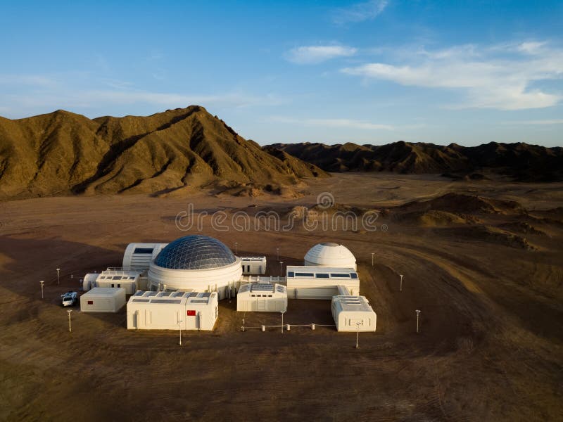 Simulating Mars Base stock image. Image of camp, wilderness - 255350583