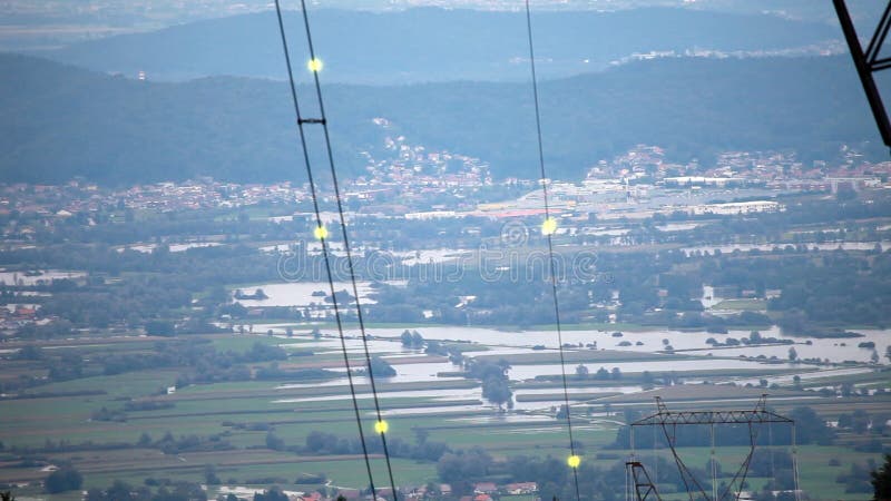 Simulation of Electricity Running through Electric Wires Stock Video ...