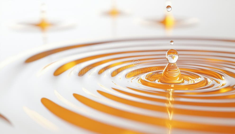 Simulation of the Impact of Falling Drops or Sound Waves Stock ...