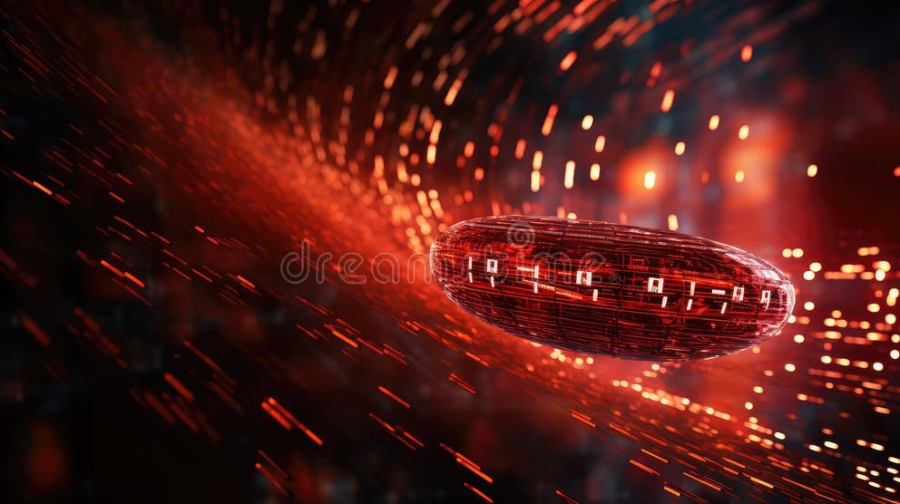Simulation matrix red pill stock illustration. Illustration of ...