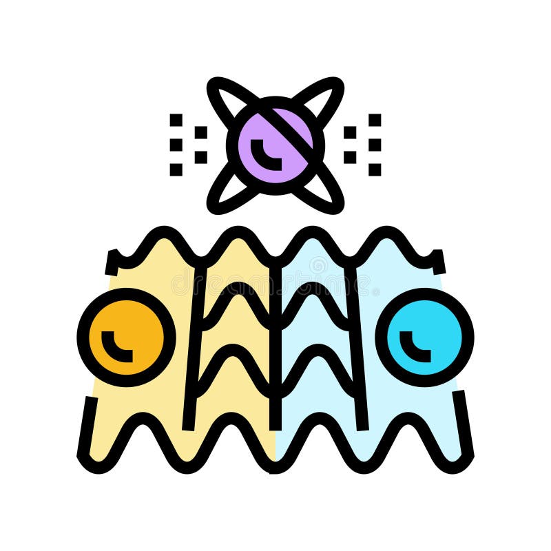 Simulation Quantum Technology Color Icon Vector Illustration Stock ...