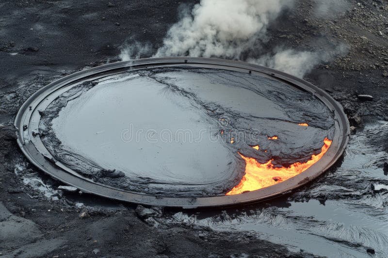 Simulation of a Volcanic Eruption Featuring Molten Lava and Steam ...