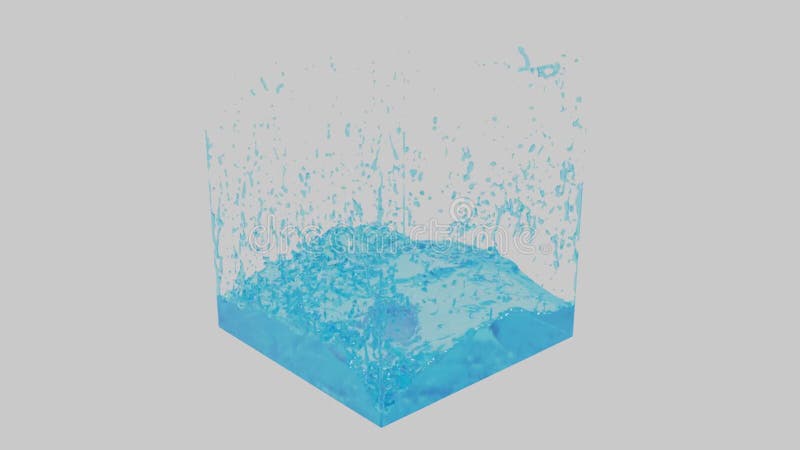 Simulation of water stock footage. Video of blender - 201877506